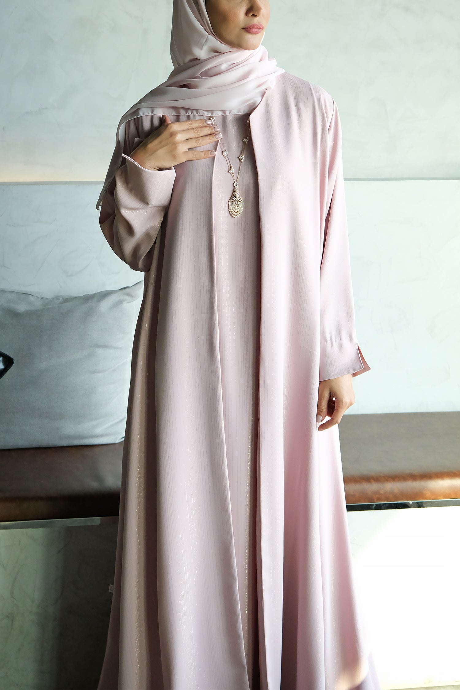 Basic Abaya - Light Pink – Ombré