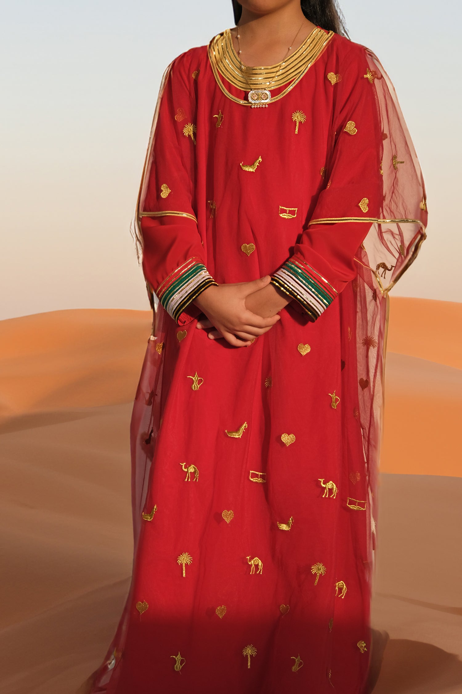 UAE National Day 2023- Thobe - Red – Ombré